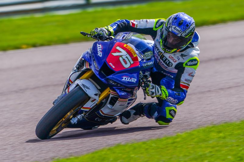Alex Olsen ended the first day at Thruxton at the top of the timesheets ...