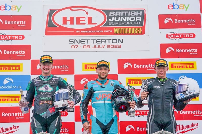 Joe Ellis has taken his first HEL Performance British Junior Supersport ...