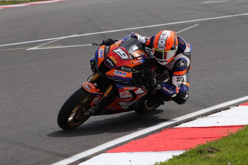Joe Talbot took bragging rights at the end of Day One at Donington Park ...