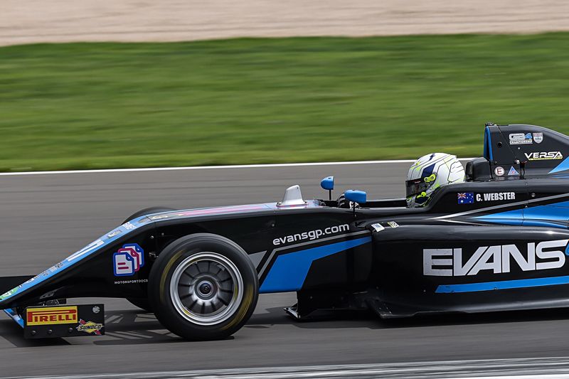 Evans GP’s Cooper Webster led the way in the second test session of the ...