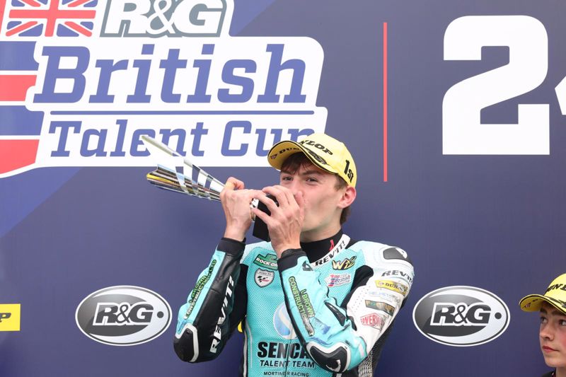 Lucas Brown won the first R&G British Talent Cup race of the weekend by ...