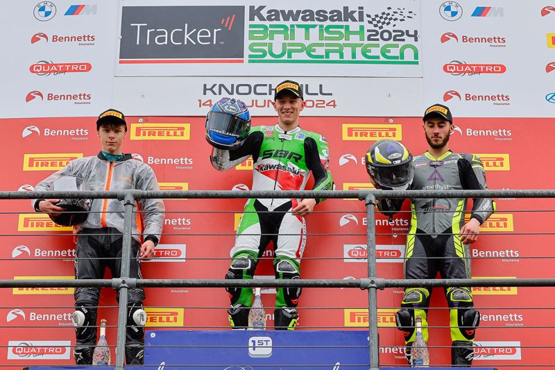 Carl Harris won his second Tracker Kawasaki British Superteen race of ...
