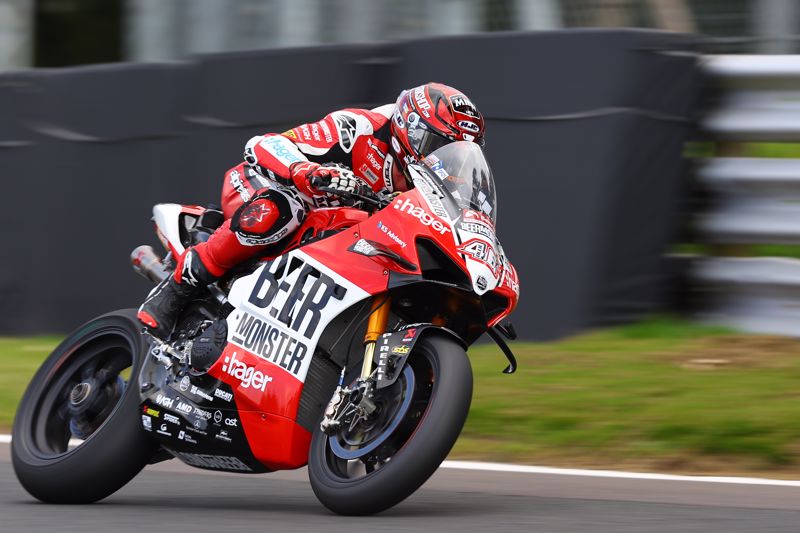 BeerMonster Ducati returned to the track at Oulton Park this afternoon ...