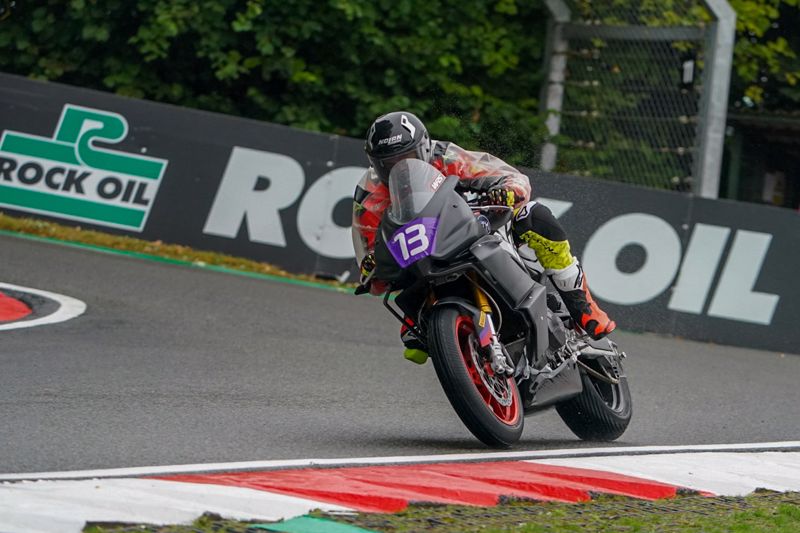 Edoardo Colombi seemed happy enough with the wet Bank Holiday weather ...
