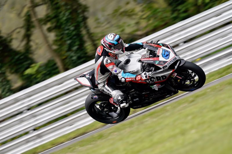 Ben Currie held onto the top spot at the end of day one at Oulton Park ...